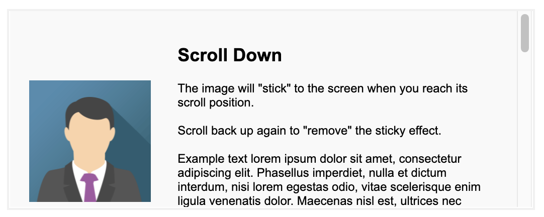 How Do I Create A Sticky Image W3Schools