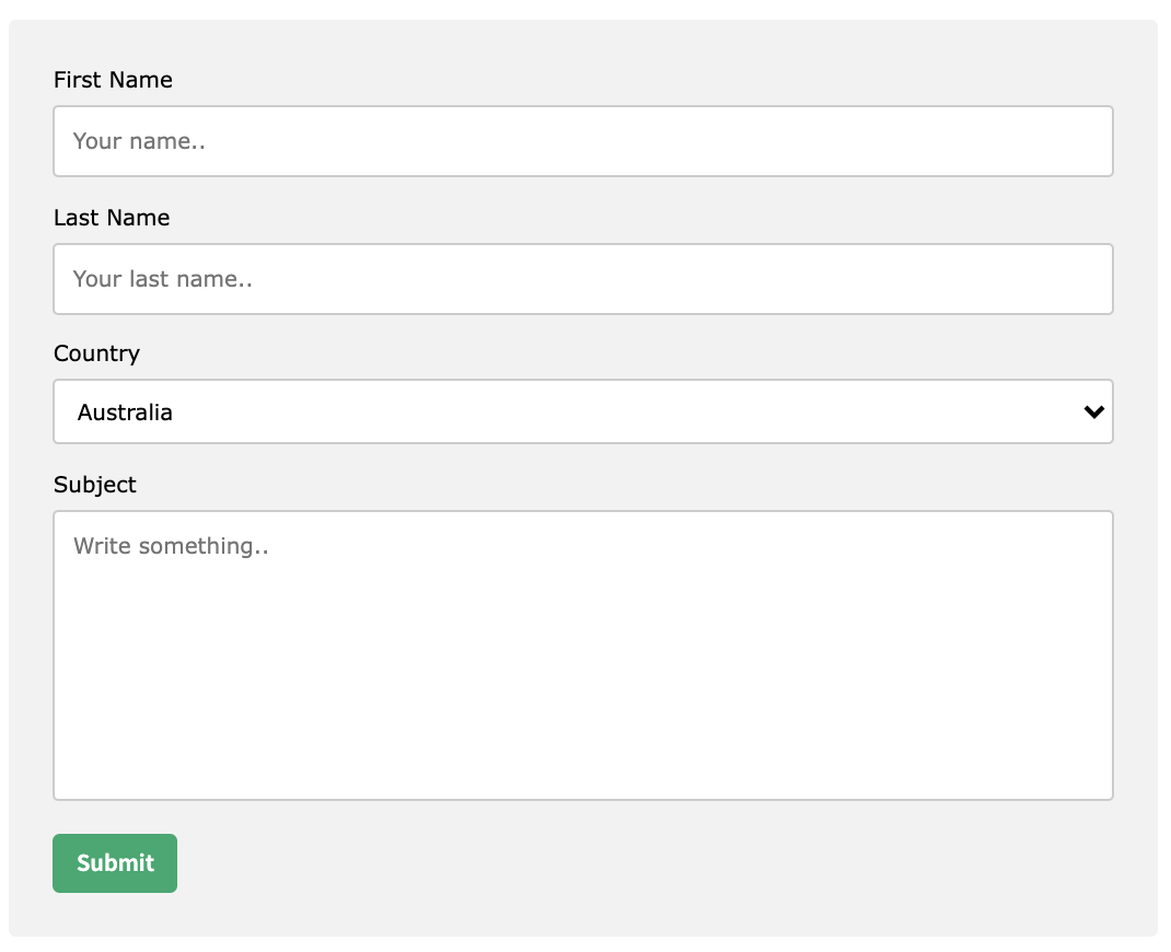 How Can I Create A Contact Form W3Schools