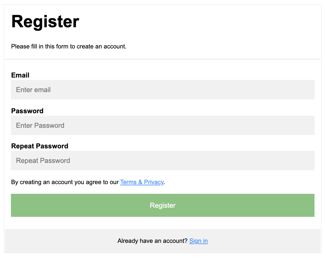 How Can I Create A Register Form W3Schools